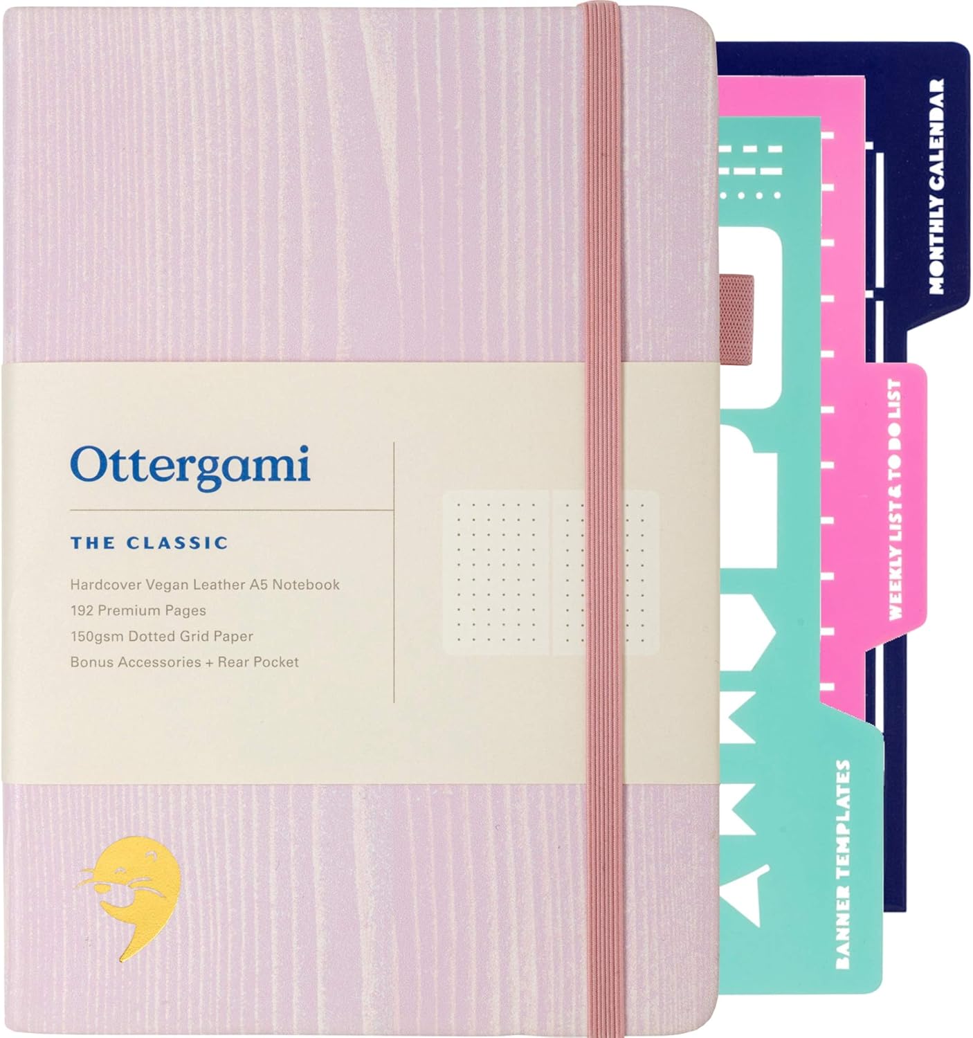 Dotted Notebook A5 | Bullet dot Journal + Bonus Stencils | 150gsm Paper ...