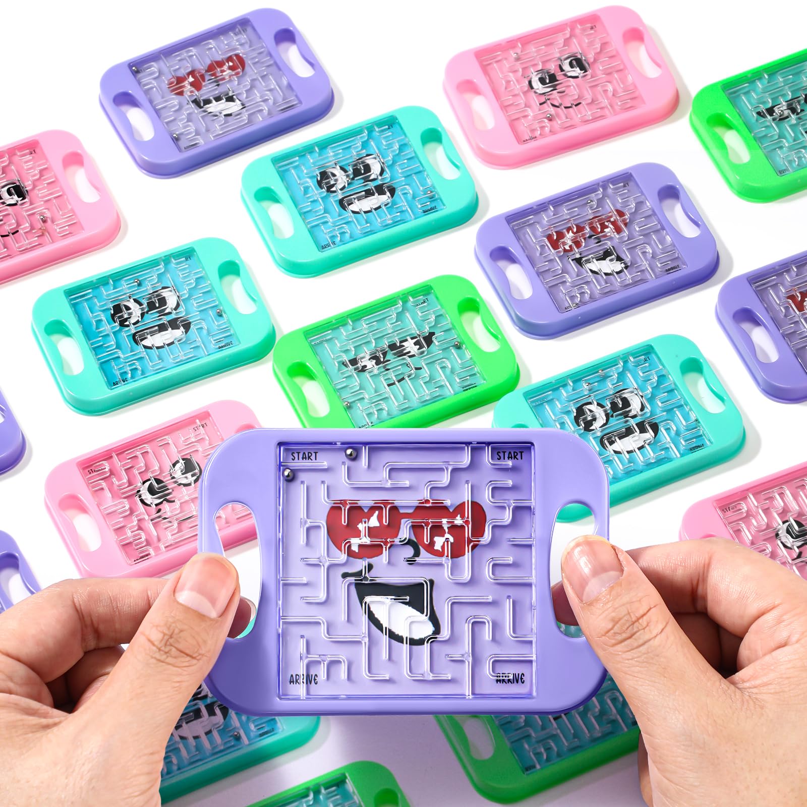 JellyArch 36 Pcs Mini Maze Puzzle Bulk for Kids Summer Hawaii Party Favors Small Maze Cubes Game ...