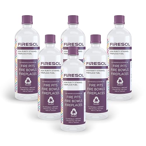 Firesol High Purity Ethanol 6 x 1 Liter - Bioethanol Fuel for ...