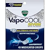 Amazon.com: Vicks VapoCool Severe Sore Throat Drops, Max Strength ...