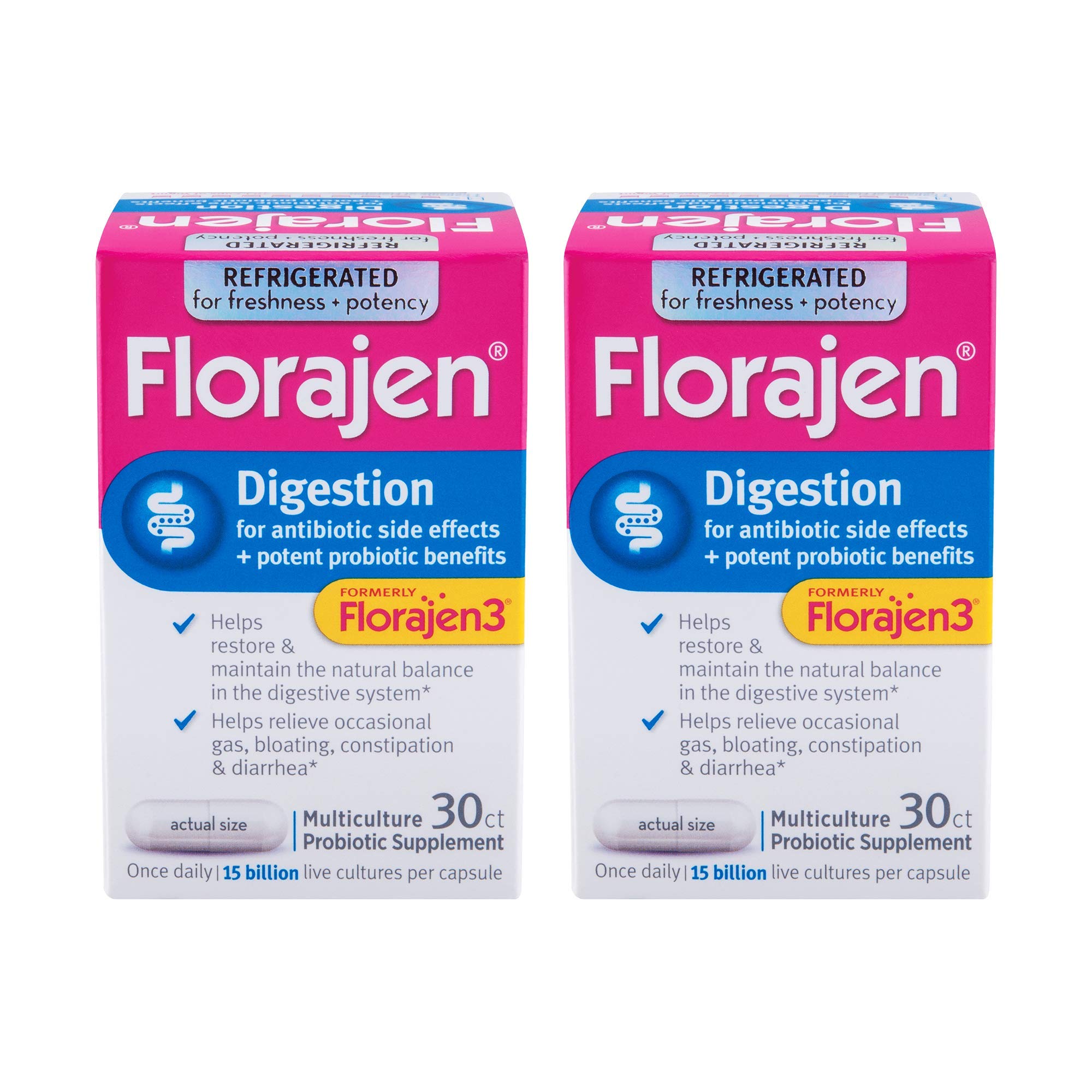 Buy Florajen Digestion High Potency Refrigerated Probiotics - Restores ...