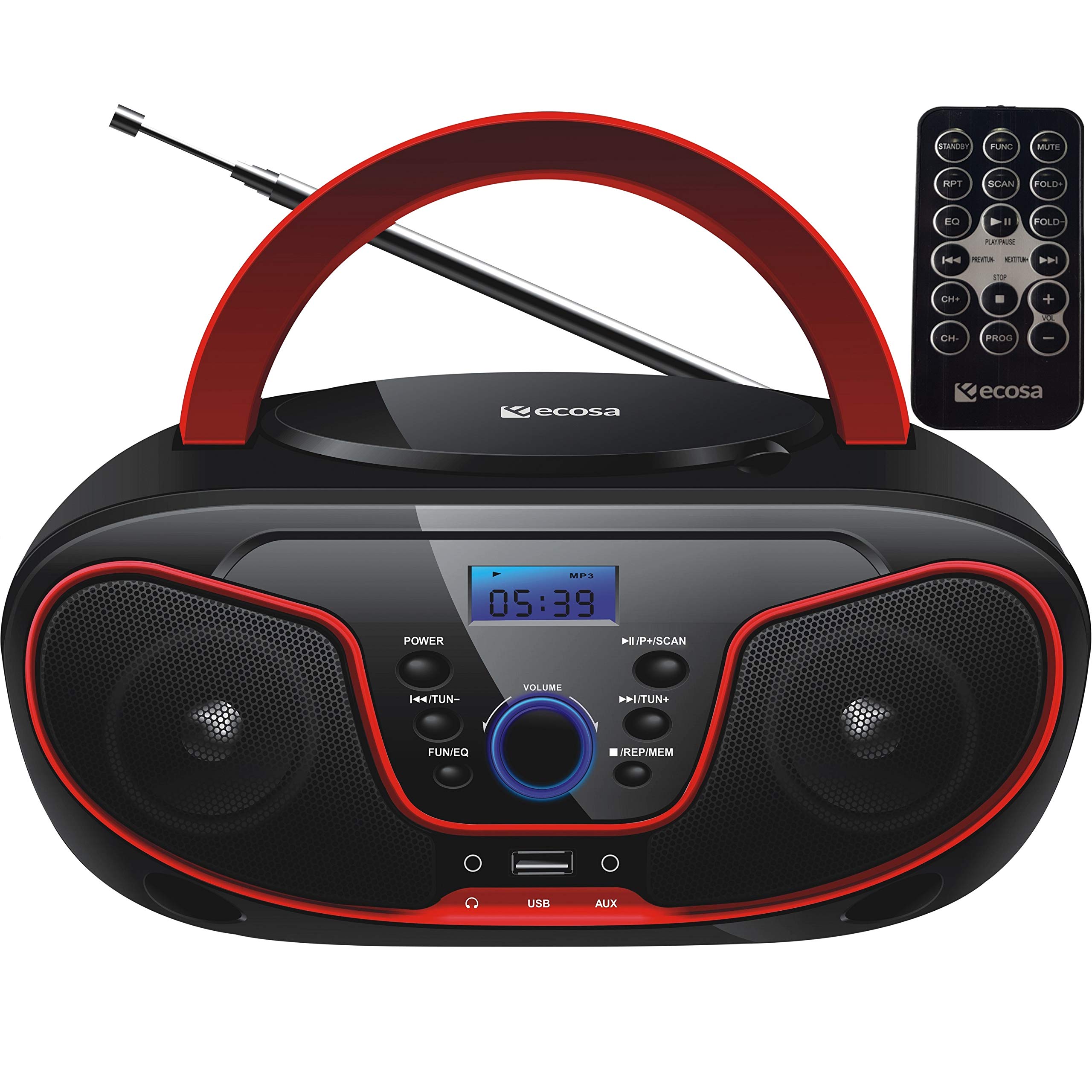 Buy Portable CD Player, Boombox, CD/CD-R, USB, FM Radio, AUX-In ...