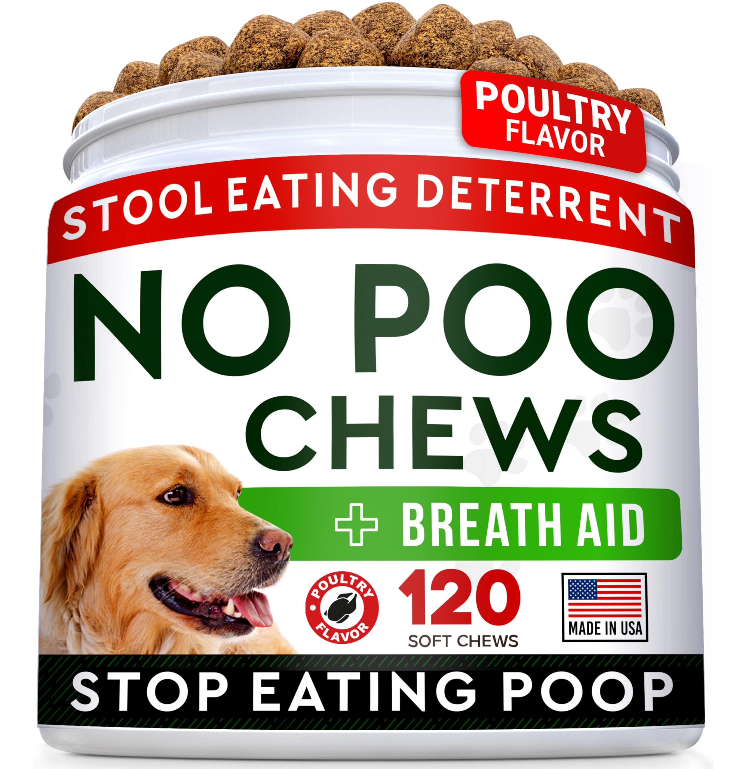 STRELLALAB No Poo Chews for Dogs - Coprophagia & Stool Eating Deterrent ...