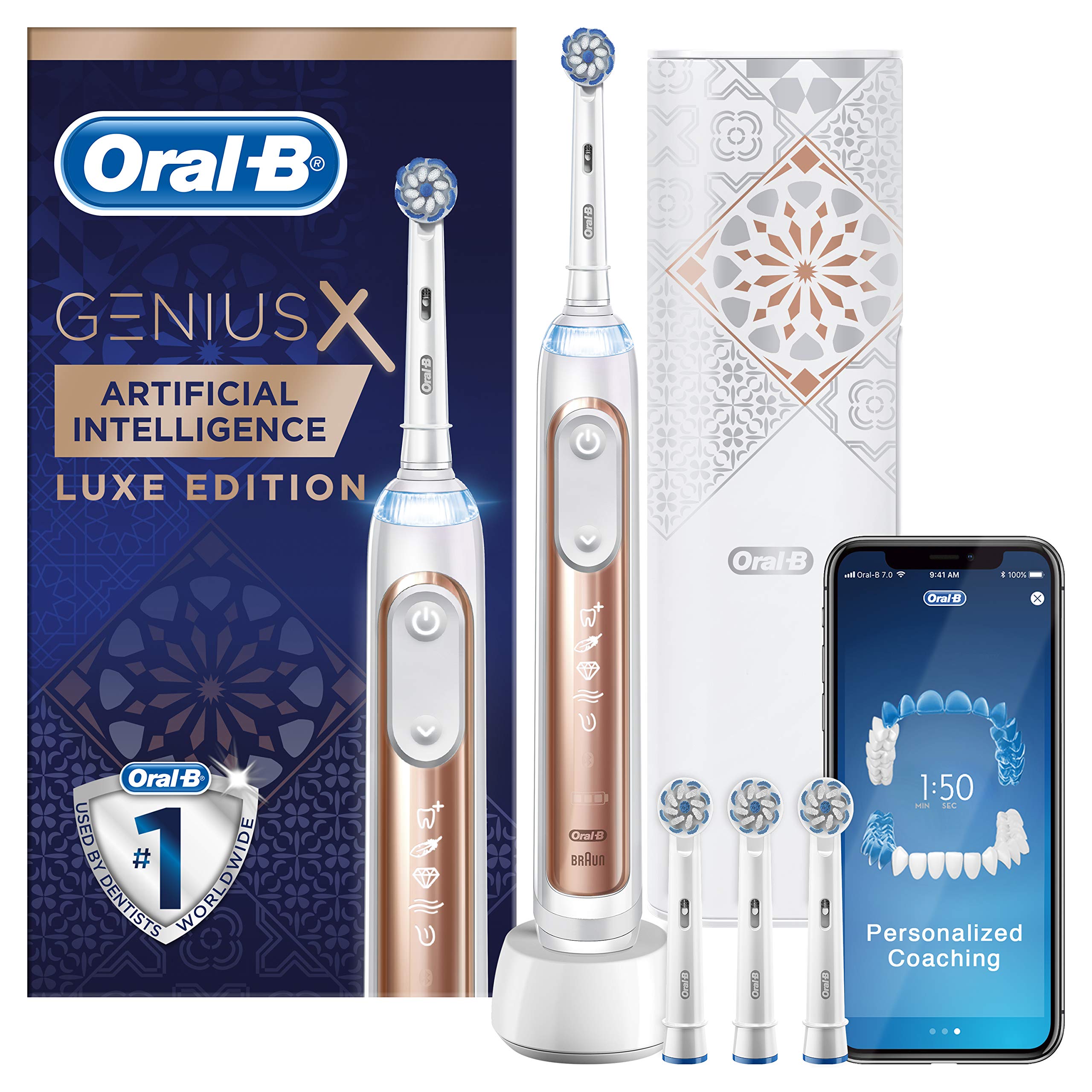 Oral-B Genius X Luxe Edition with Artificial Intelligence Rose Gold ...