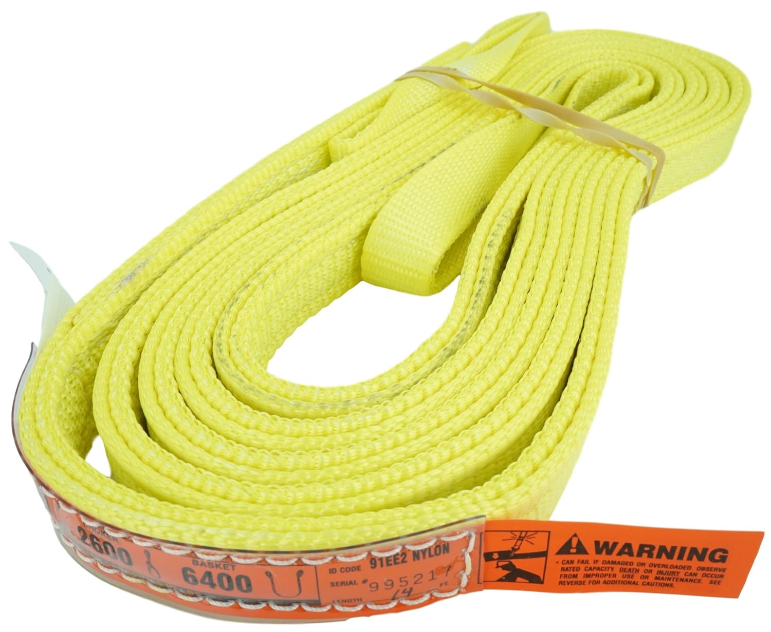 5,100 Choker Nylon Lifting Slings 6,400 lbs Vertical Heavy Duty USA ...