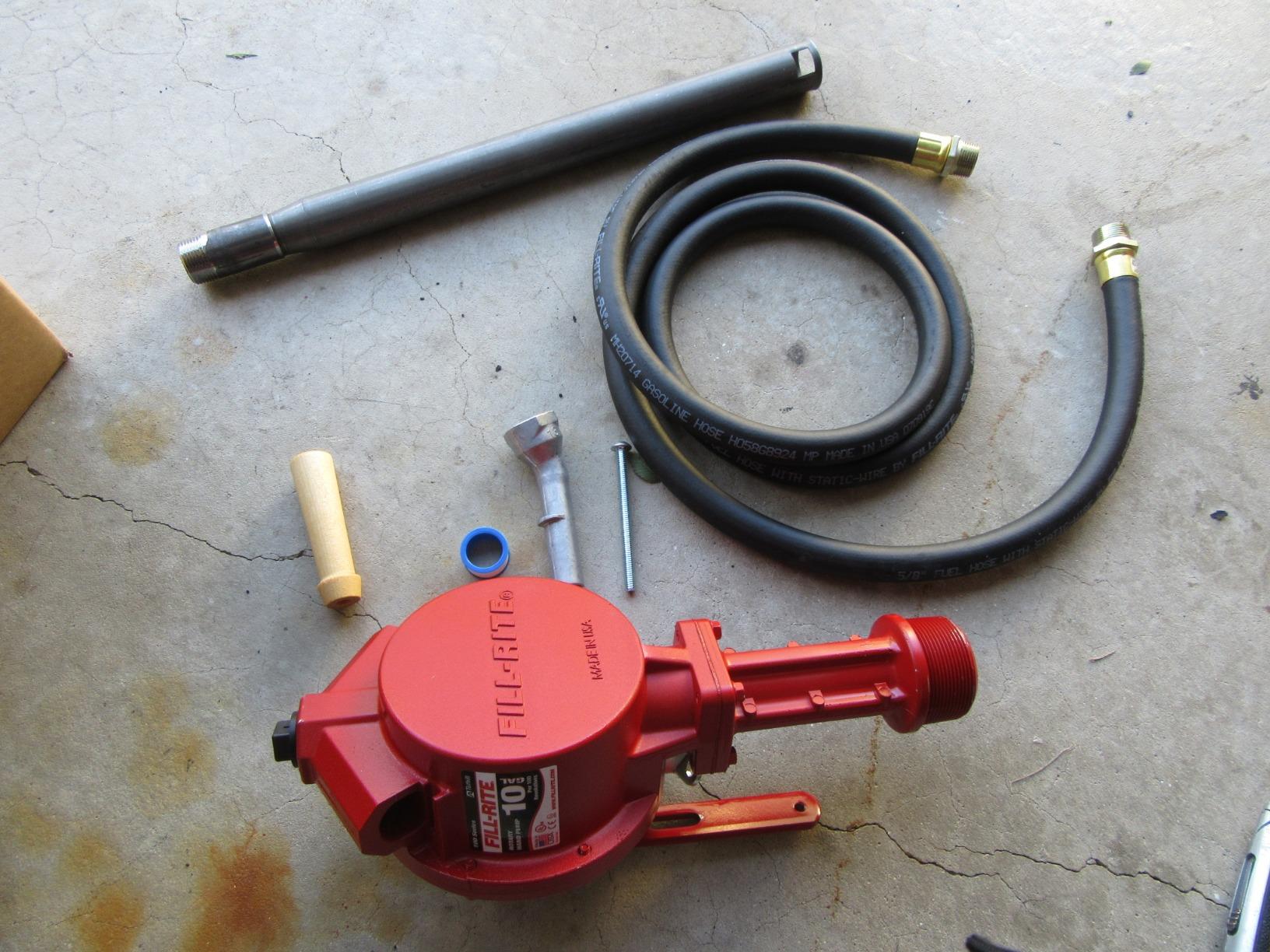 $40/mo - Finance Fill-Rite FR112 Fuel Transfer Rotary Hand Pump w/Discharge Hose, Straight Spout ...
