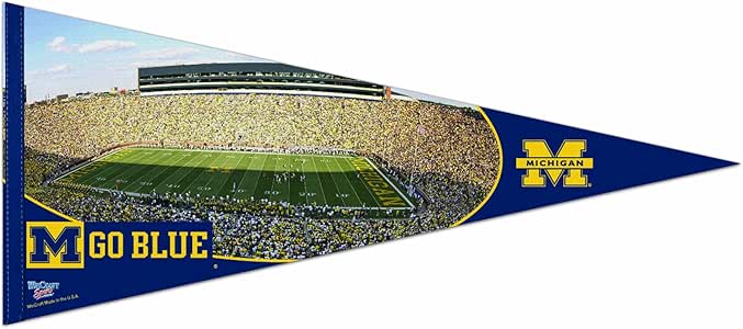 Amazon.com : NCAA Michigan Wolverines Premium Quality Pennant 17-by-40 ...