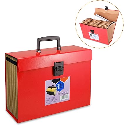 19 Pocket Expanding Box File Organiser A4 DOCUMENTS Paper Foolscap ...