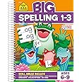 School Zone Big Spelling 1-3 Workbook: 320 Spiral-Bound Pages, 1st ...