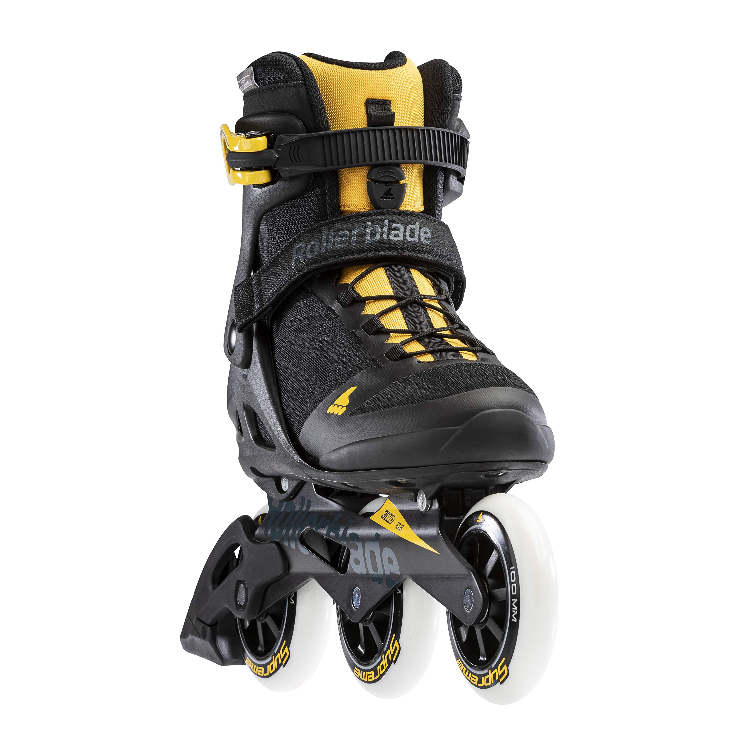 Rollerblade Macroblade 100 3WD Mens Adult Fitness Inline Skate, Black ...