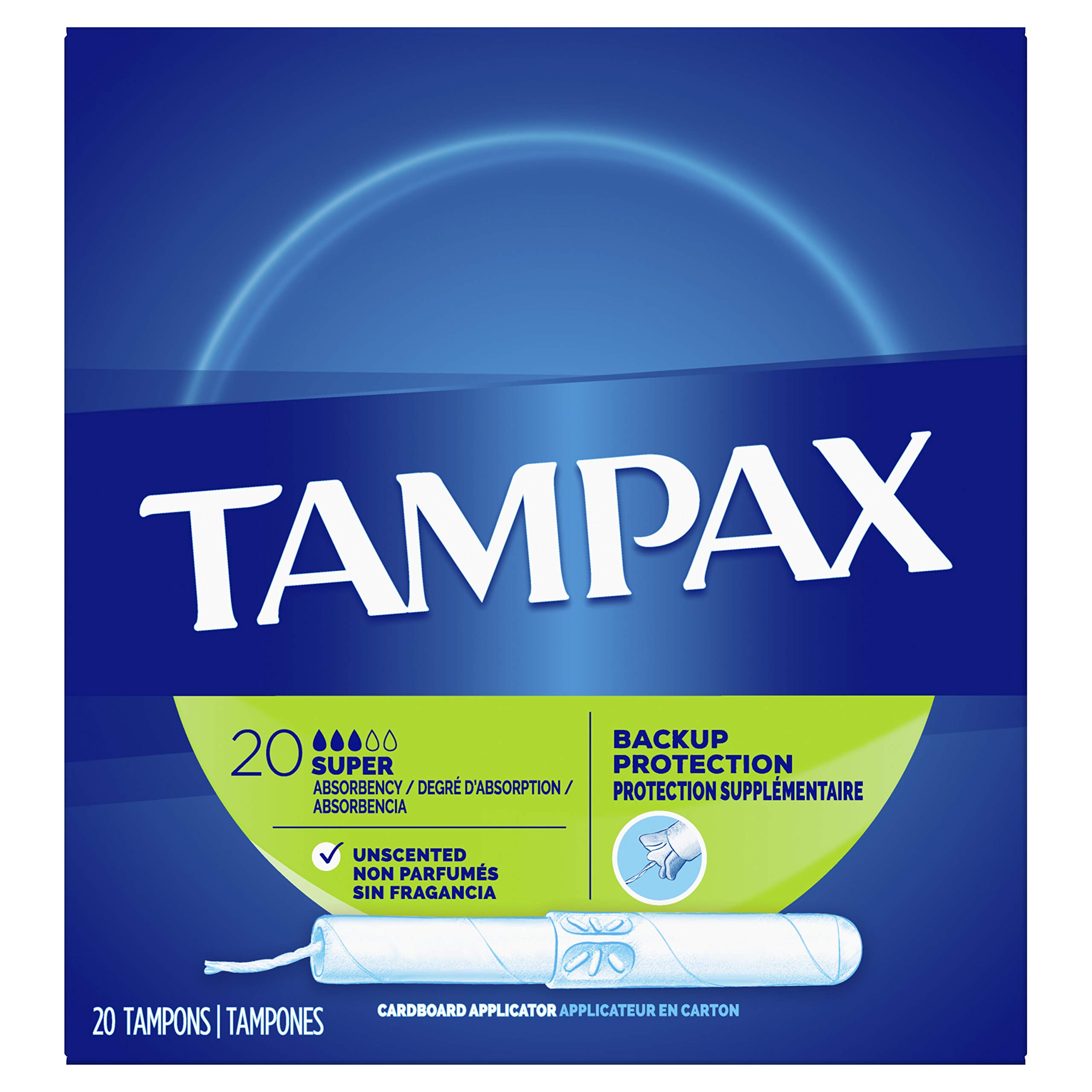 Amazon.com: Tampax Cardboard Applicator Tampons, Regular Absorbency, 54 ...