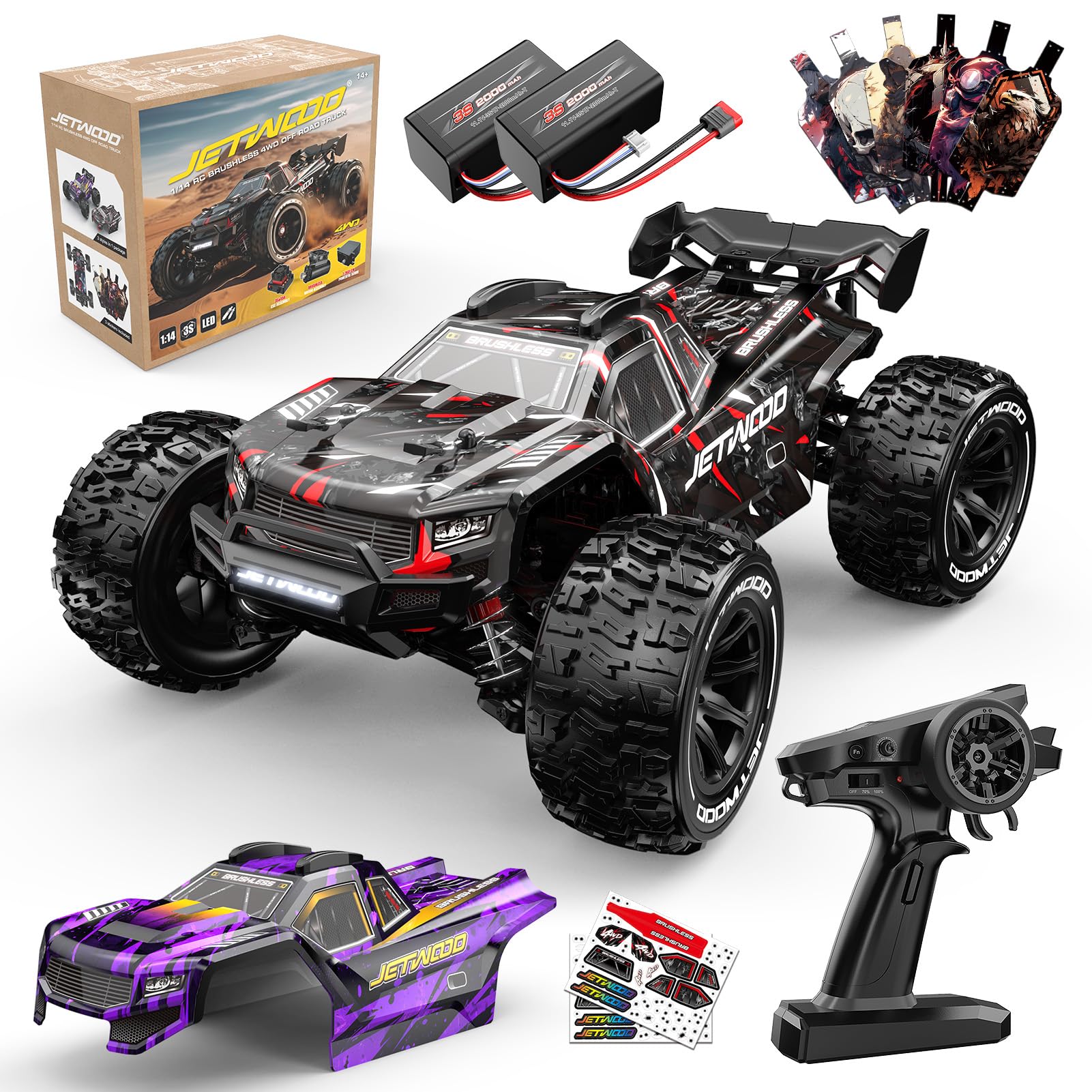 Mua Jetwood 1/14 All Terrain Fast RC Cars for Adults, RTR Electric ...