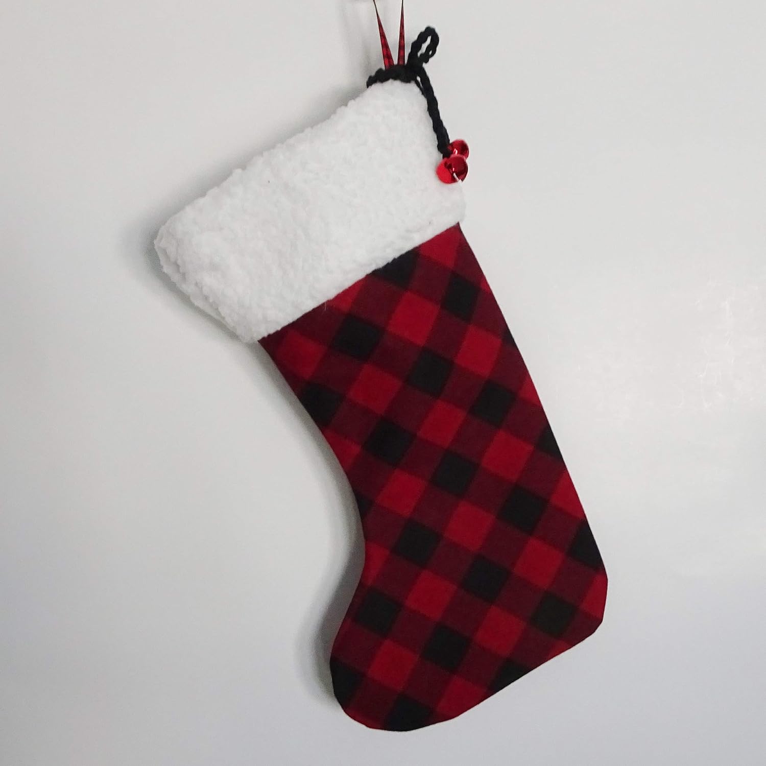 Amazon.com: Buffalo Check Red and Black Christmas Stocking: Handmade