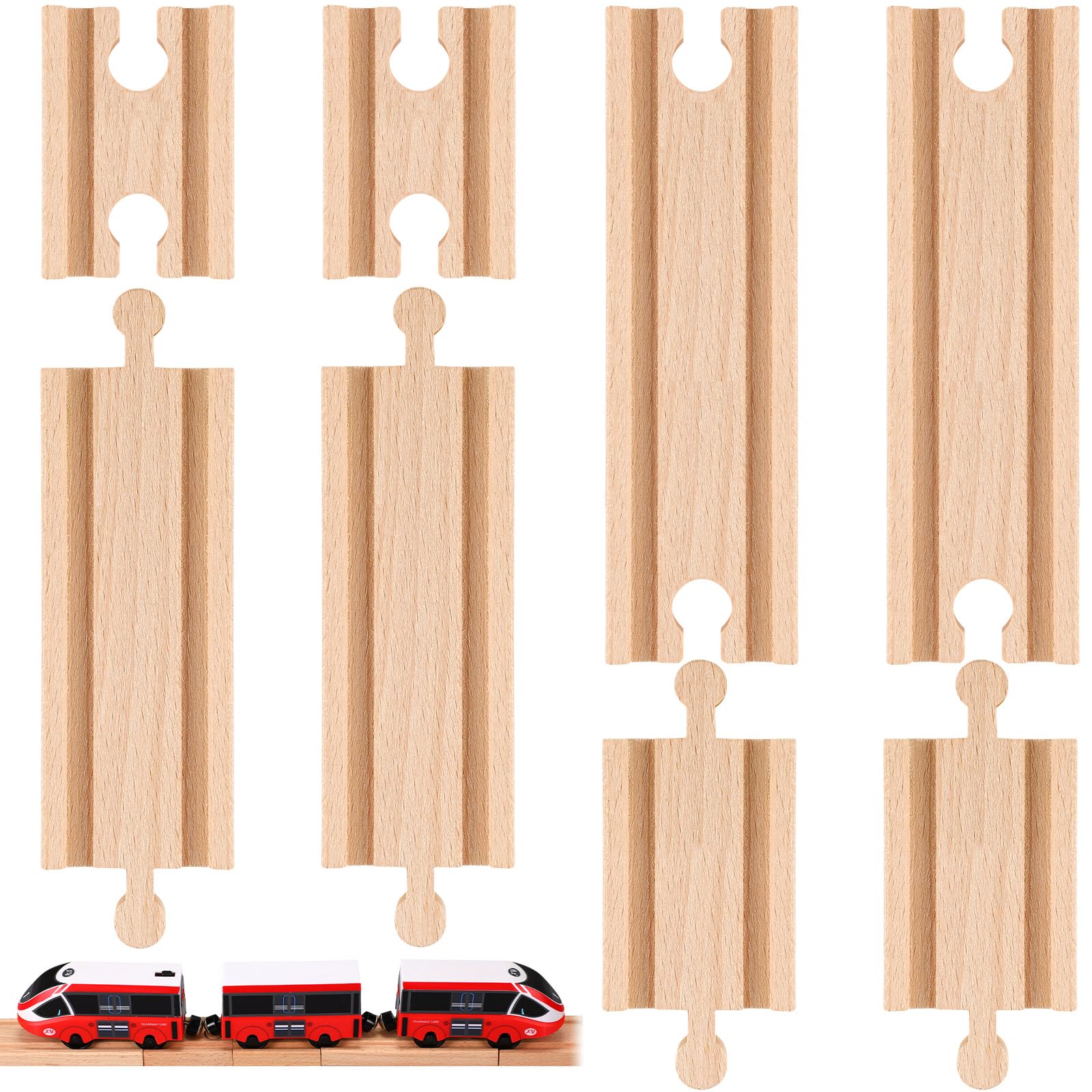 Mua Liliful Pack of 8 Wood Train Track Expansion Packs Compatible with ...