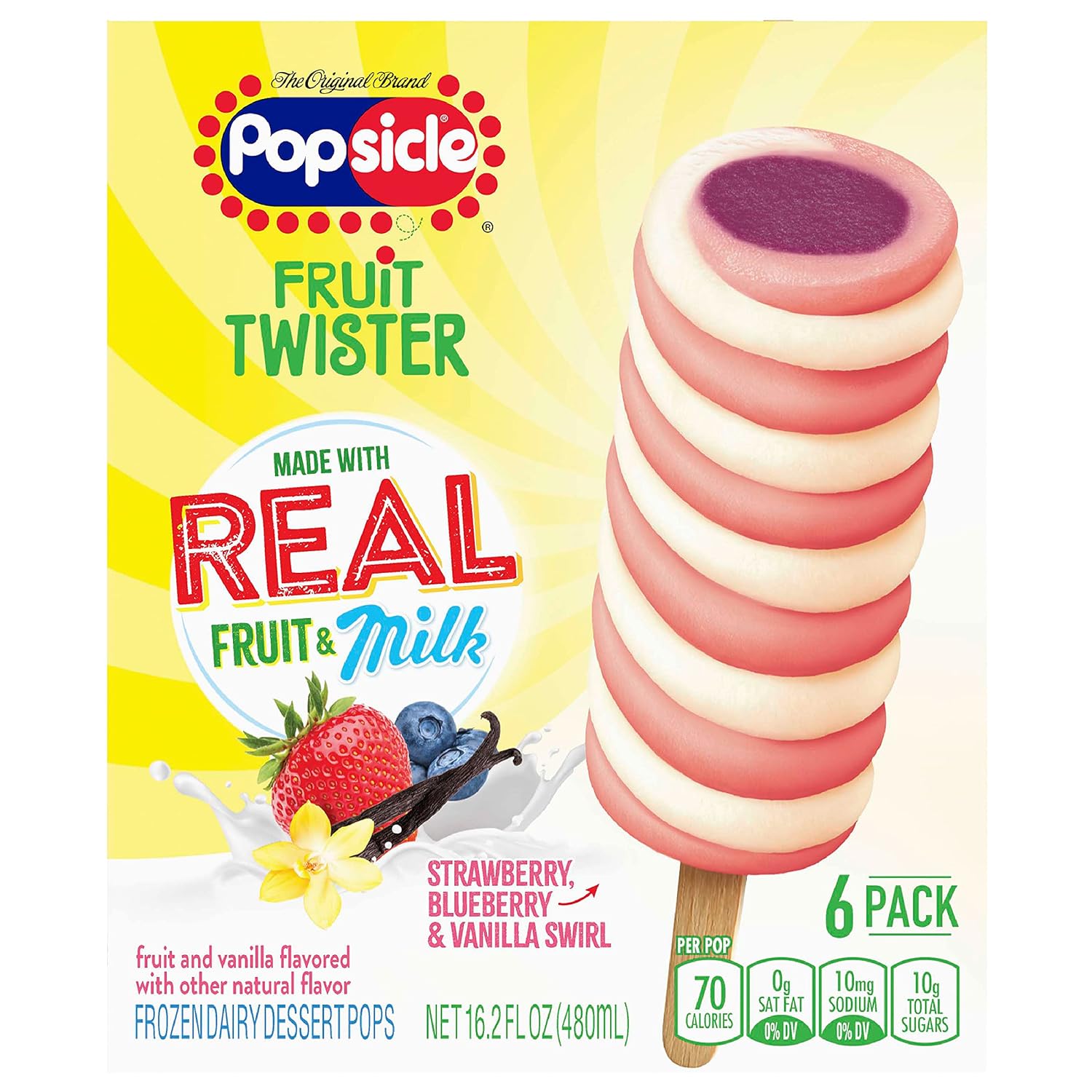 Popsicle Fruit Twister Frozen Dairy Dessert For A Low Calorie Frozen ...