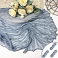 Amazon.com: Booque Valley 3 Pack Dusty Blue Cheesecloth Table Runner ...