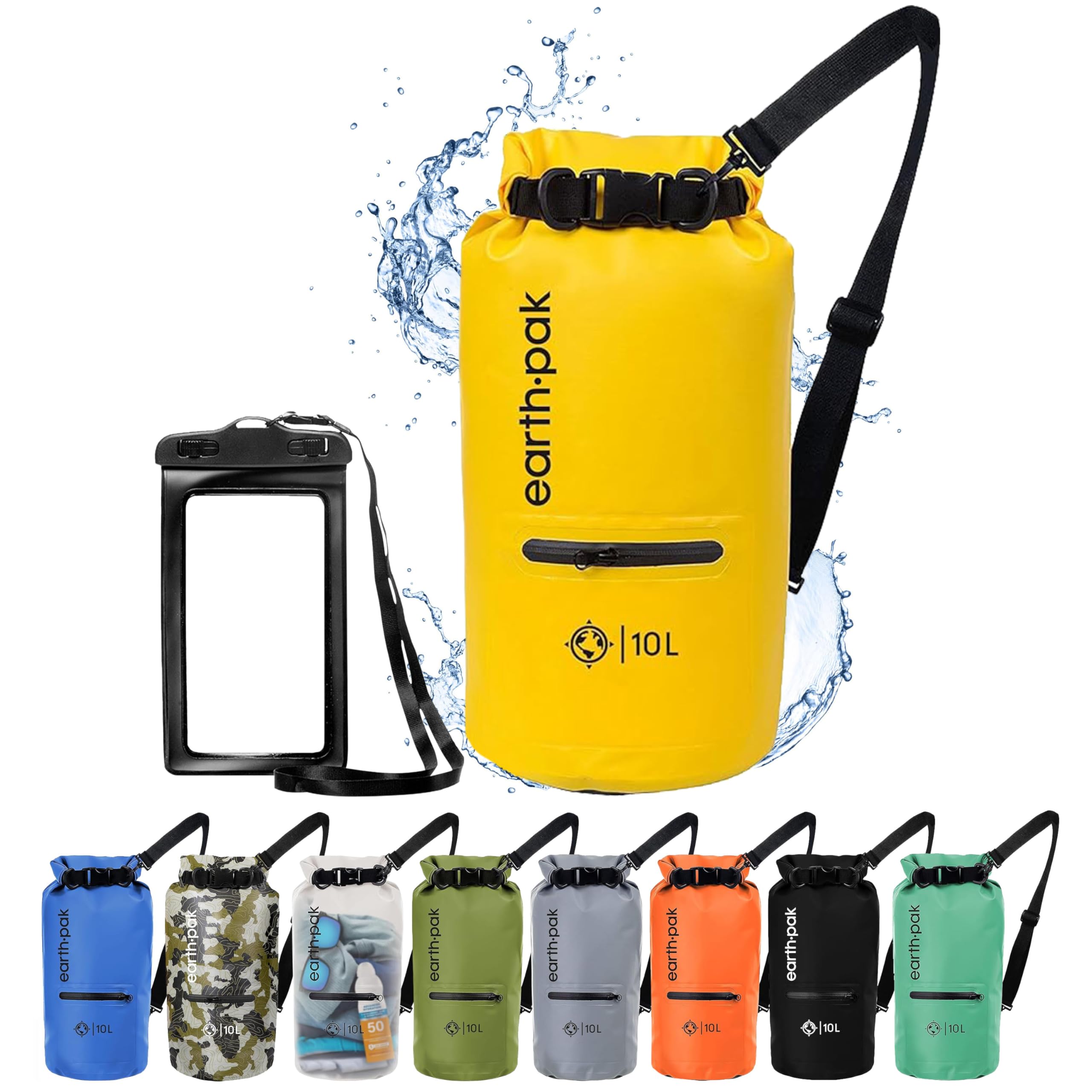 Earth Pak Waterproof Dry Bag With Zippered Pocket - Waterproof Dry Bag ...