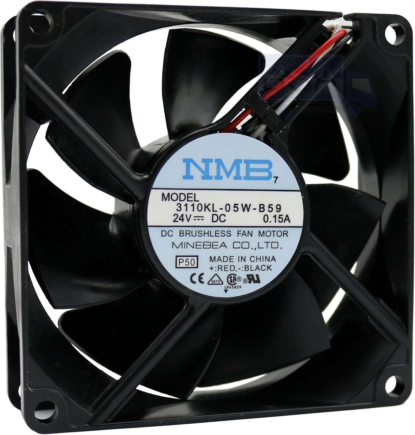 NMB Ventola 80mm 80x80x25 3110KL-05W-B59 Raffreddamento 24 V 8 cm 3 ...