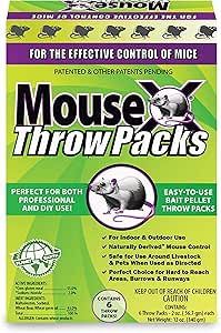Amazon.com: MouseX Throw Packs Bait Pellets for Mice, Pack of 6 : Patio ...