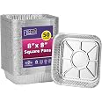 Amazon.com: Nicole Home Collection 8x8 Aluminum Pans (50 Pack) 8 Inch ...