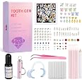 Amazon.com: Tooth Gem Kit, DIY Crystals Jewelry Kit, 130 PCS 7 Shapes ...