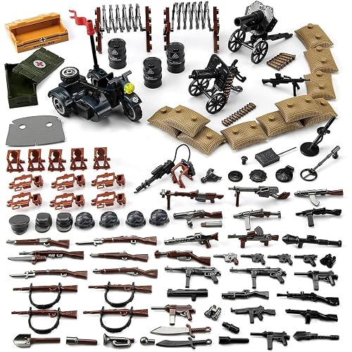 Feleph WW2 Weapons Pack Military Toy Set Building Blocks Model for ...