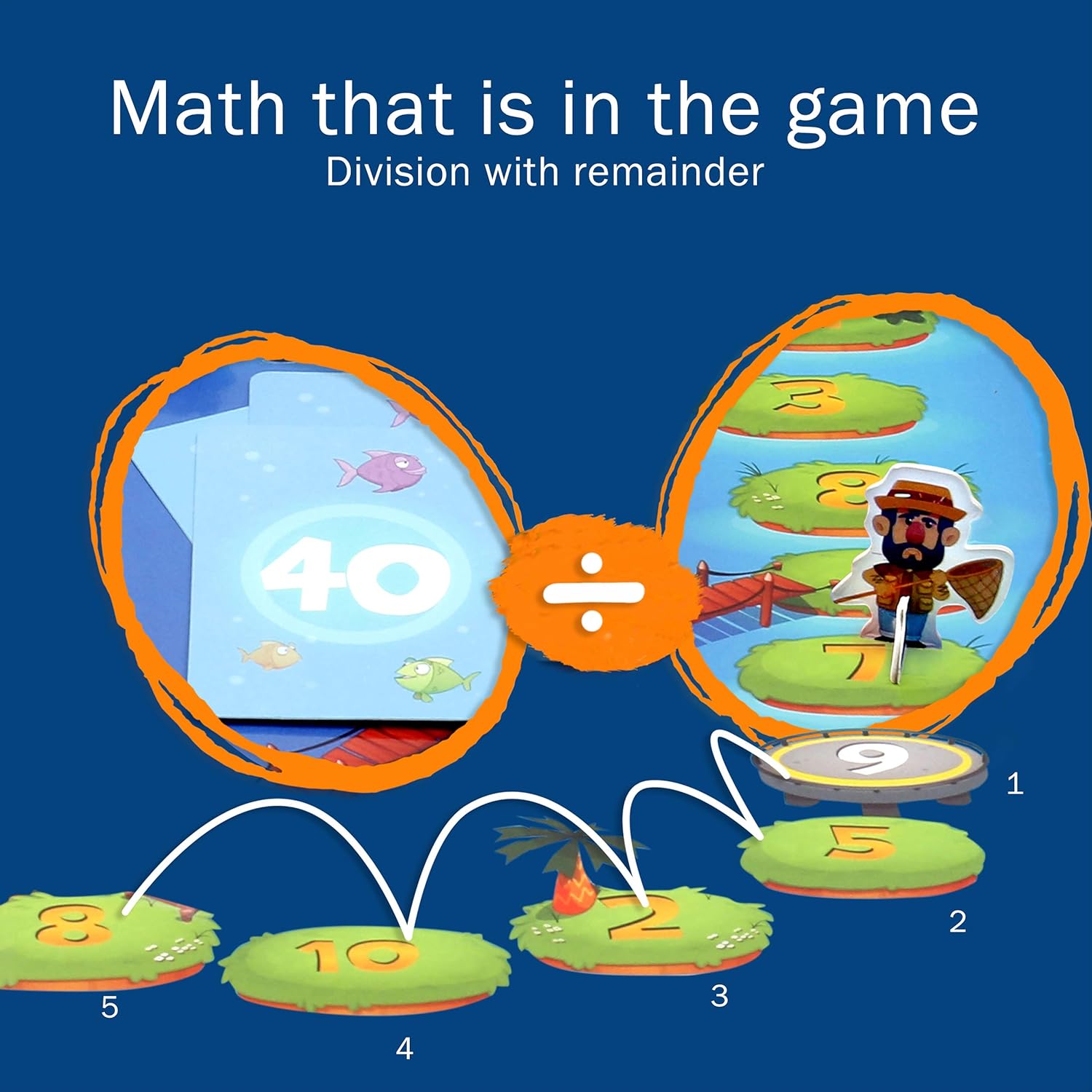 Logic Roots Big Catch Division Game with Remainder – Fun Math Board ...