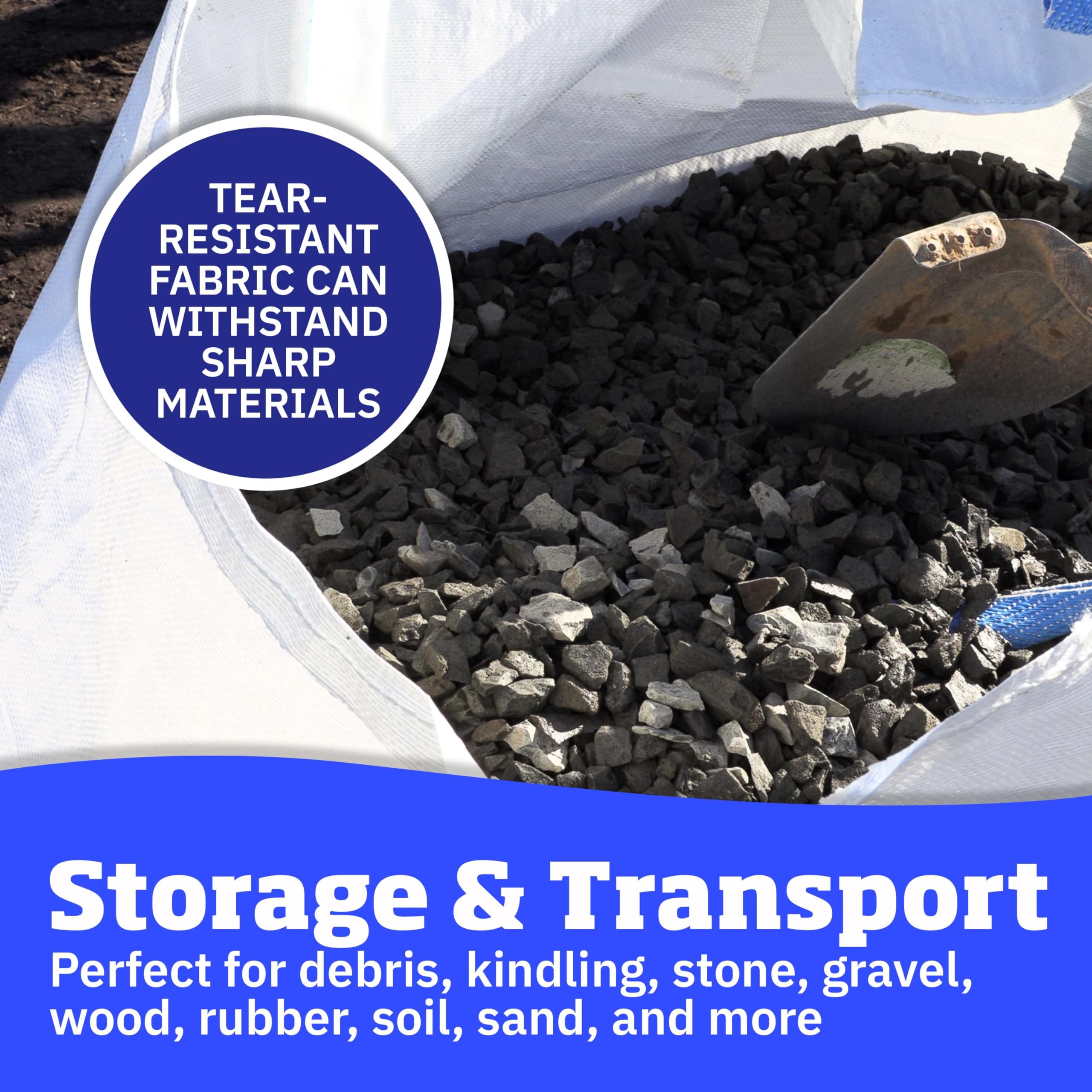 DURASACK Heavy Duty Builder's Bulk Bags 100-Gallon White Woven ...