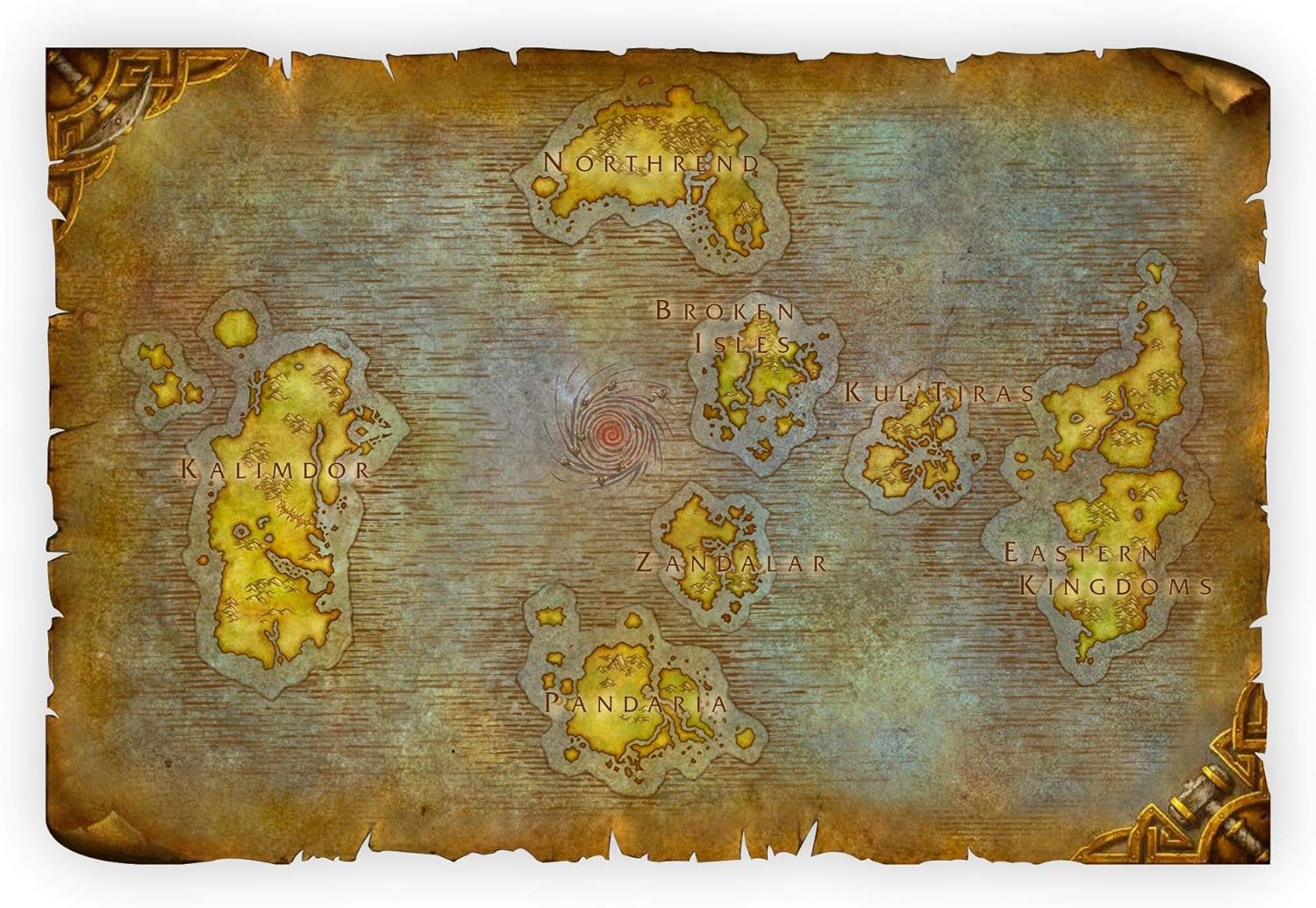 Amazon.com: Battle for Azeroth | Map | Canvas | Scroll | WallArt ...