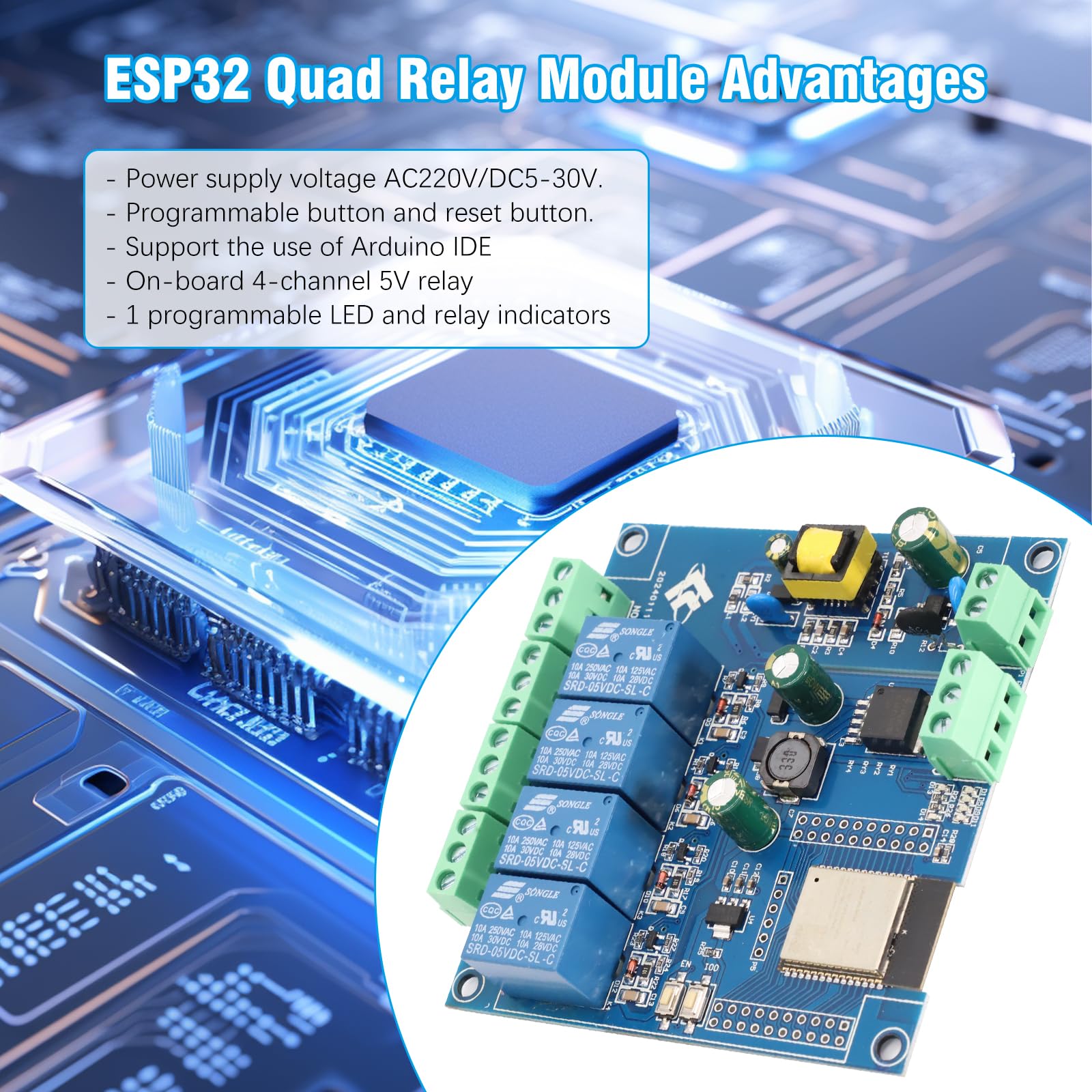 Mua Binghe ESP 4-Kanal Relais Modul, ESP Relais Entwicklungsplatinen ...