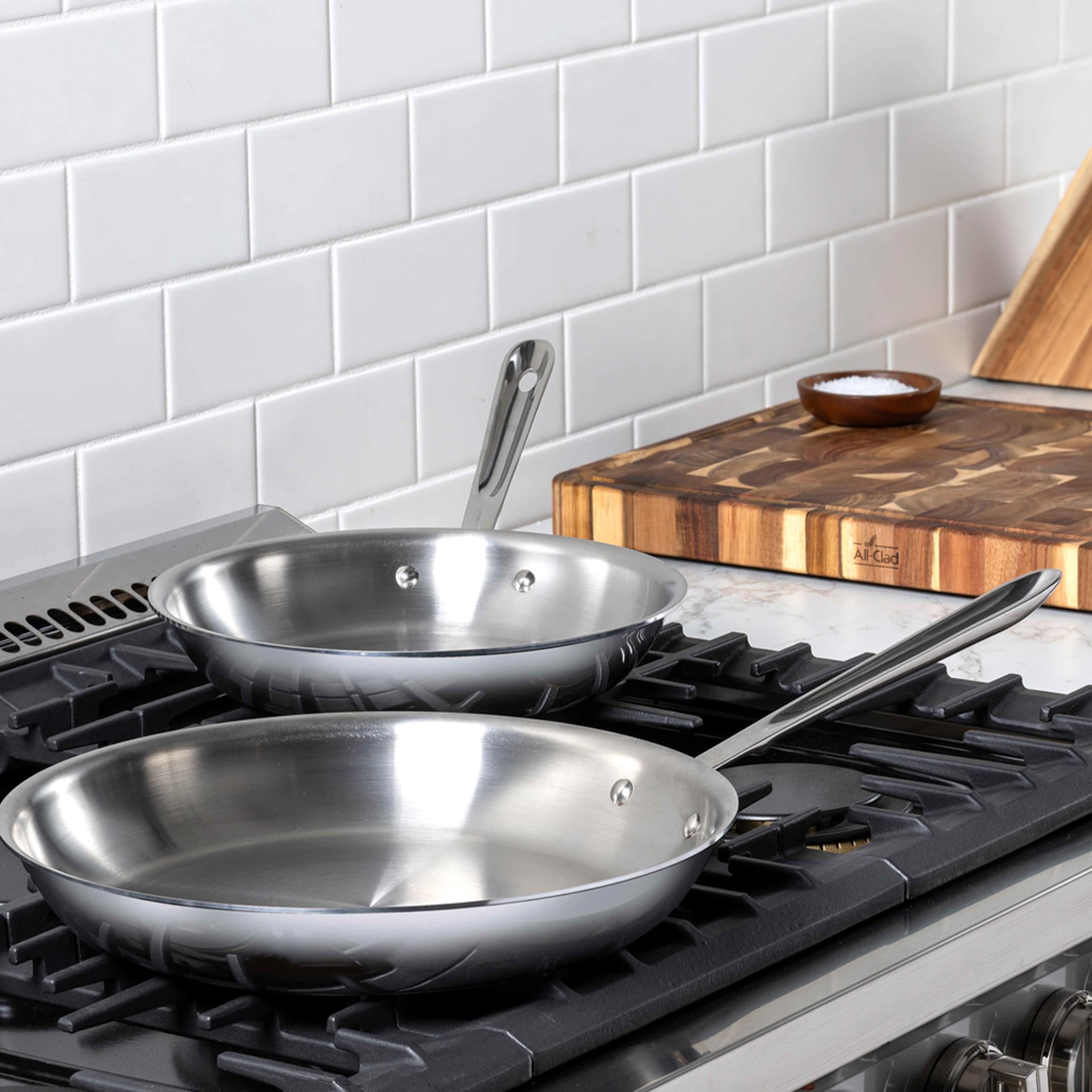 Mua All-Clad D3 3-Ply Stainless Steel Fry Pan Set, 10,12 Inch ...