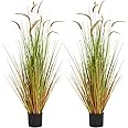 Amazon.com: KOL Artificial 5ft 2-Pack Horsetail Reed Grass, 59in Tall ...