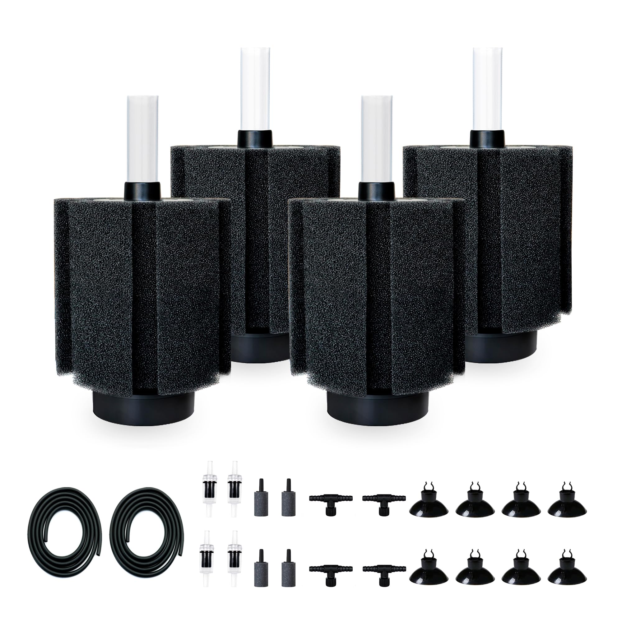 DVHEY 4 Pack 70-80 Gal Aquarium Sponge Filter with Air Stone and ...