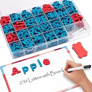 JOYNOTE Classroom Magnetic Letters Kit 234 Pcs with Double-Side Magnet ...