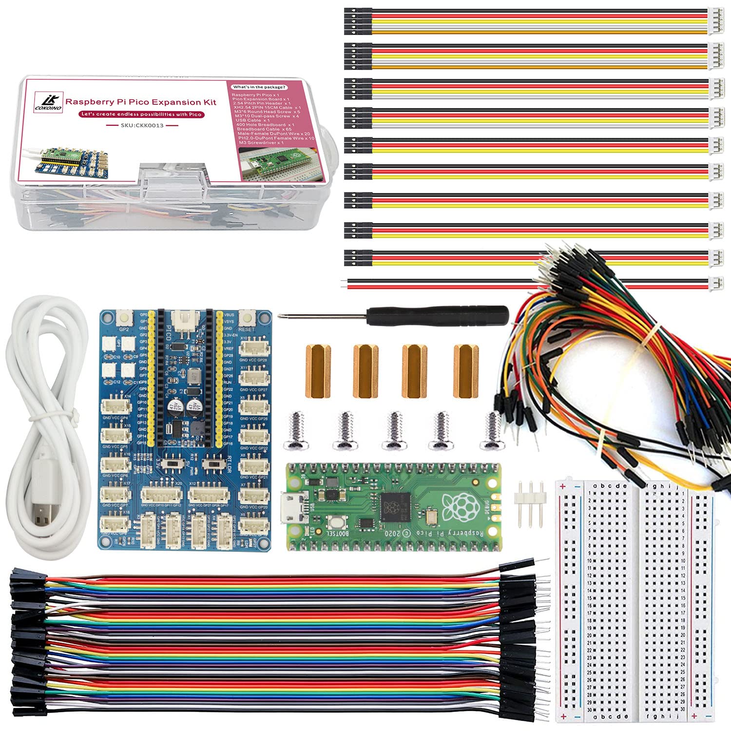 Mua LK COKOINO Raspberry Pi Pico GPIO Expansion Kit Pico GPIO Break Out Starter Kit to Build ...