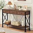 Amazon.com: HOMISSUE Entryway Table, Rustic Console Table with 3 Drawers for Entry, Industrial ...
