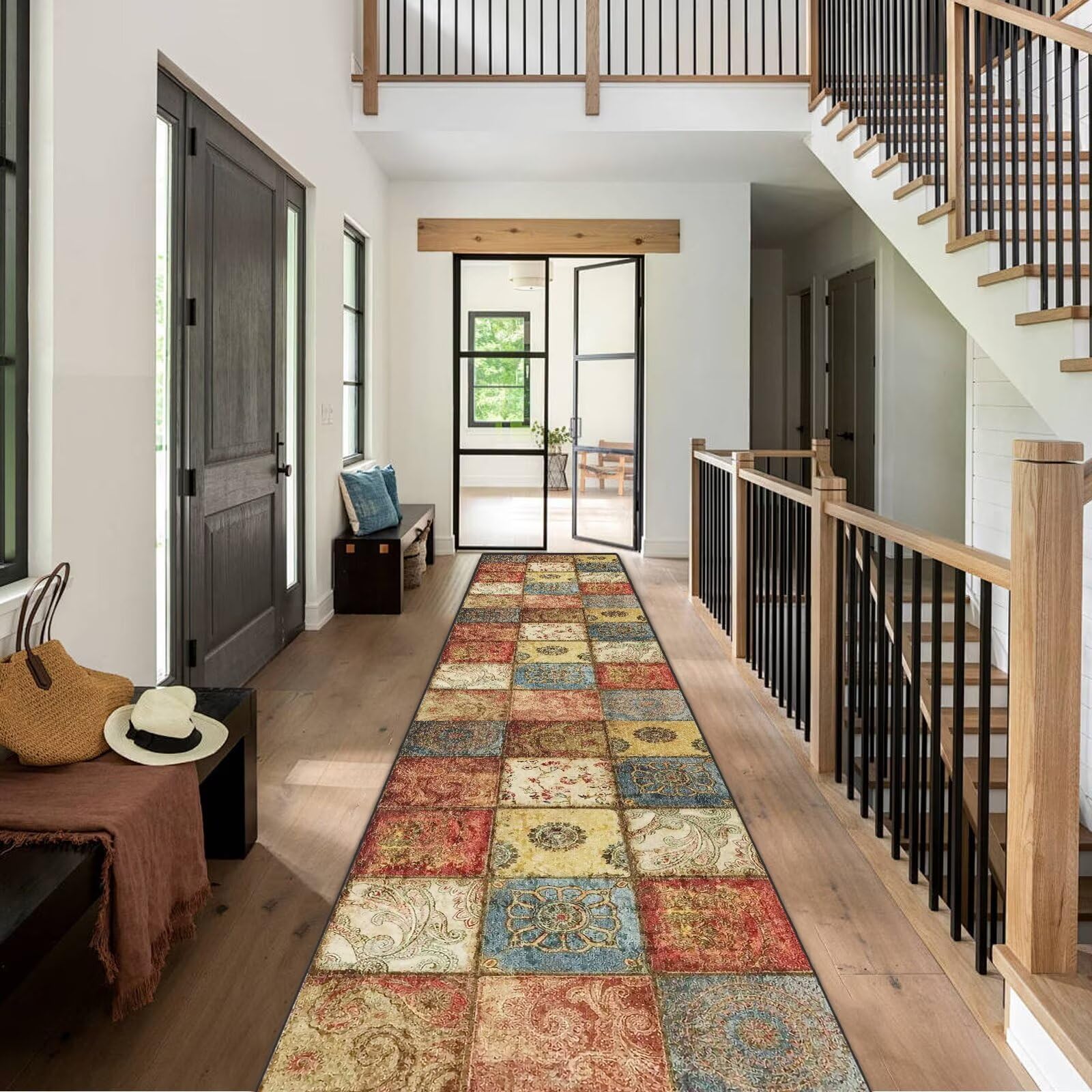 Washable Runner Rug - 2'x10' Non-Slip Kitchen Runner Rug, Hallway ...