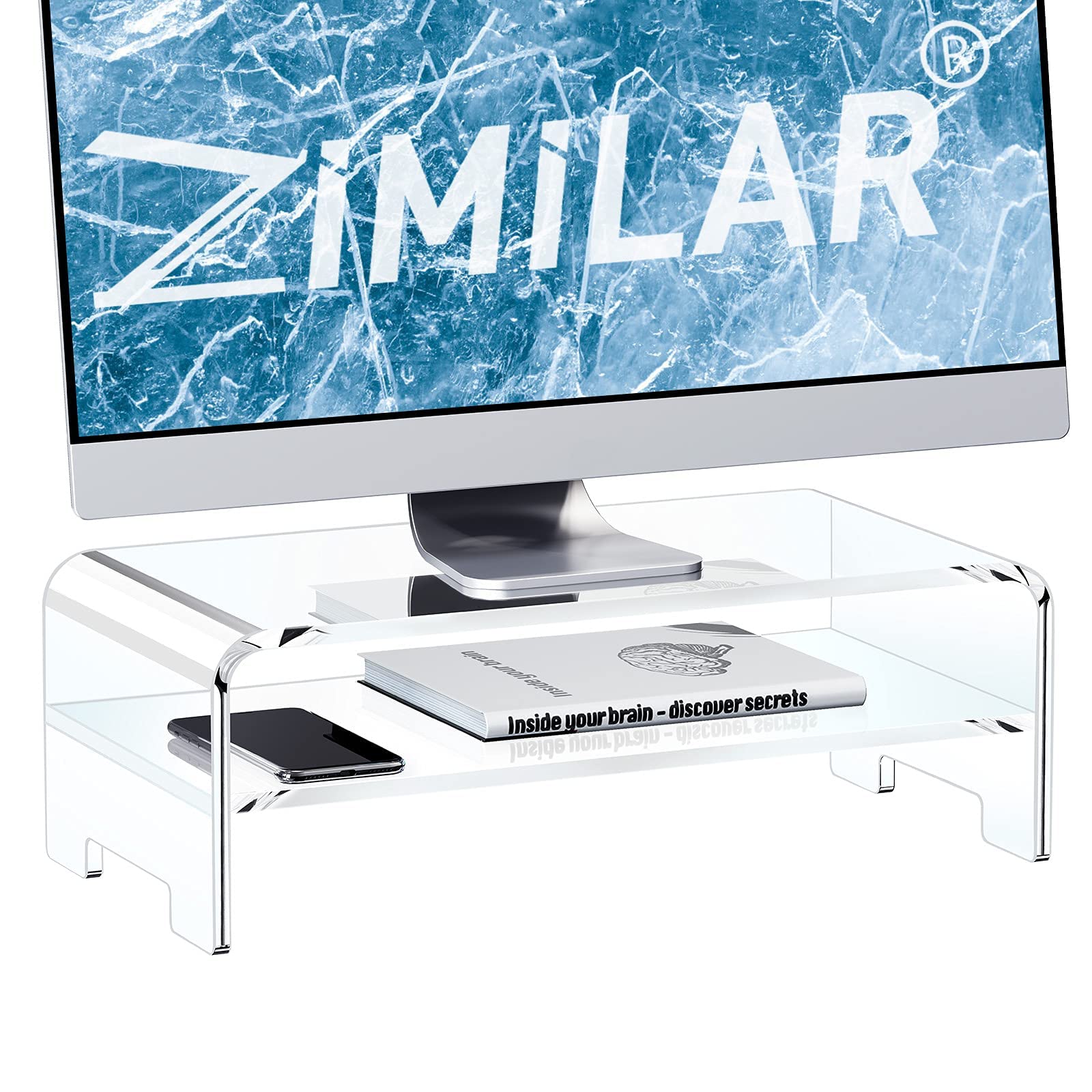 Mua Acrylic Monitor Stand Riser, 2-Tier Clear Acrylic Monitor Riser for ...