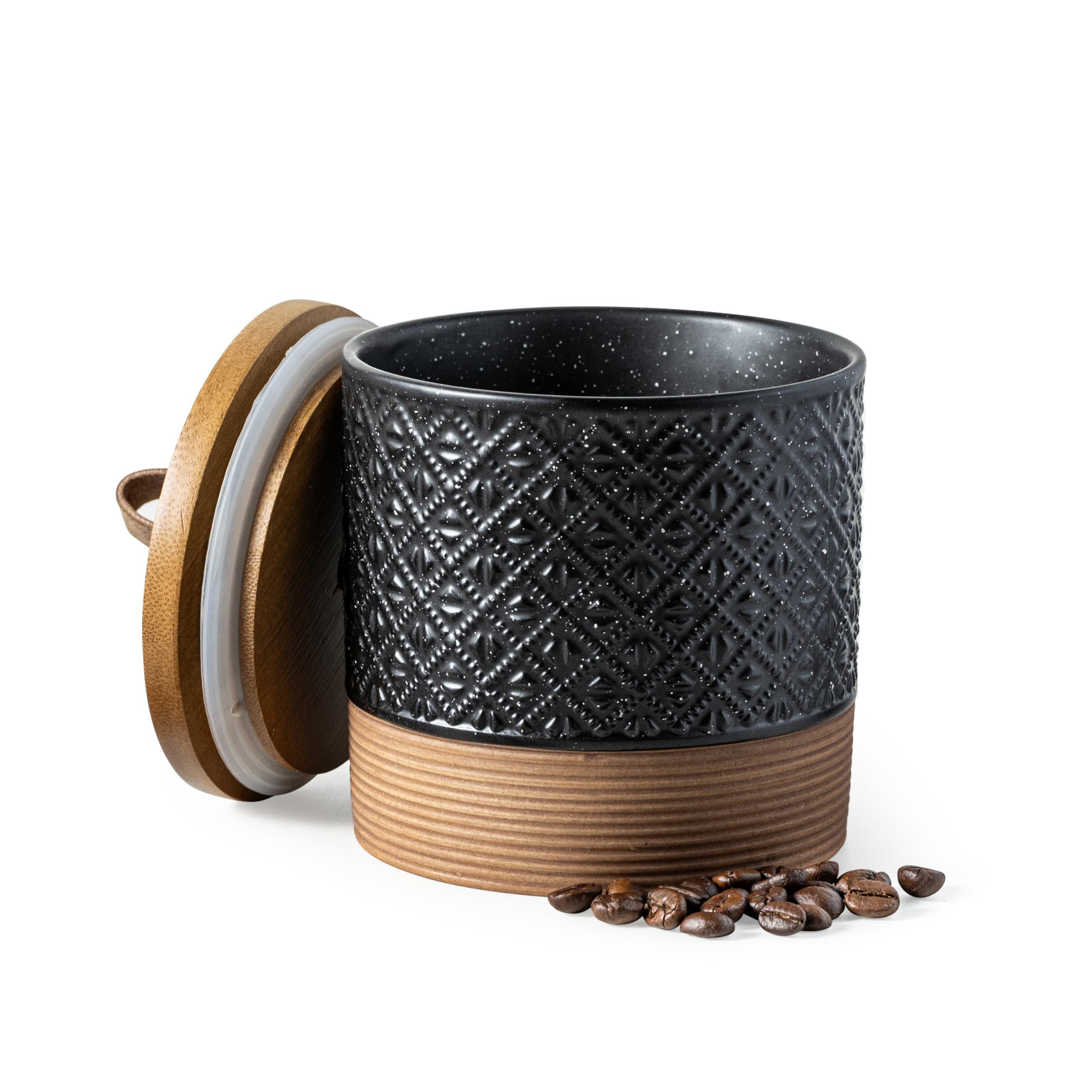 Miamolo Ceramic Jars with Lid, Small Coffee Canister with Lid, Kitchen ...