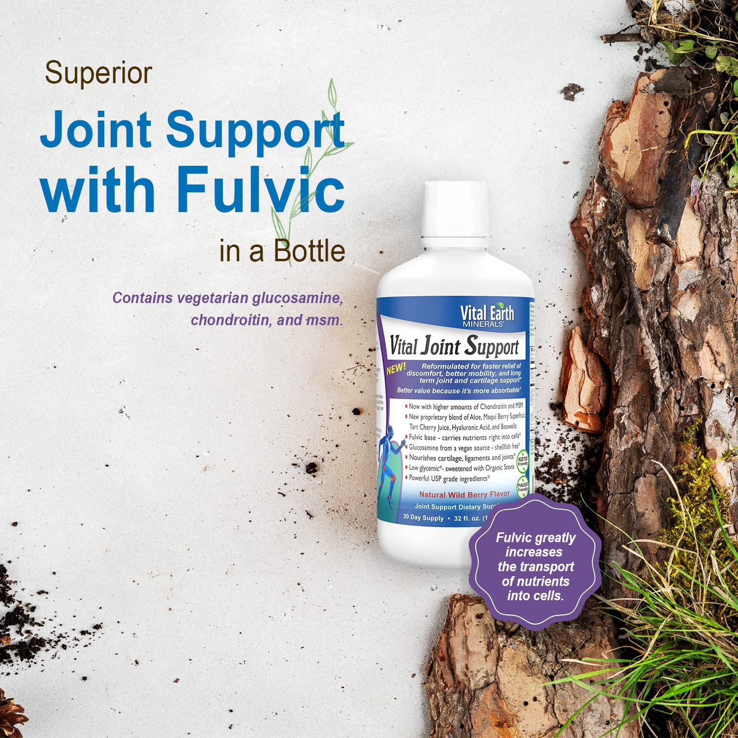 Mua Vital Earth Liquid Joint Support Supplement 2-Pack – Glucosamine ...