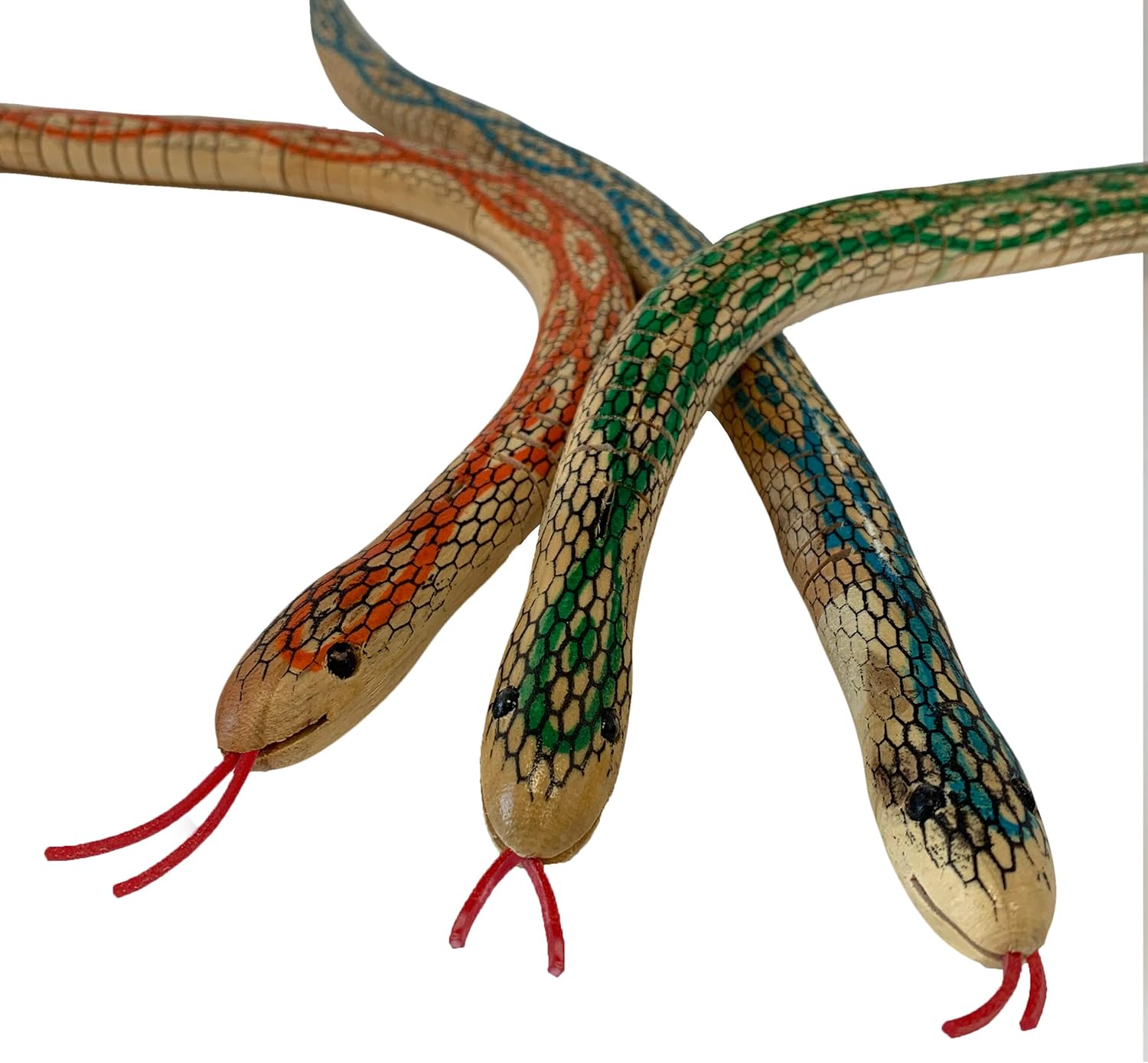 Wooden Wiggle Snake from Deluxebase. Durable, wiggly toy snake for kids ...