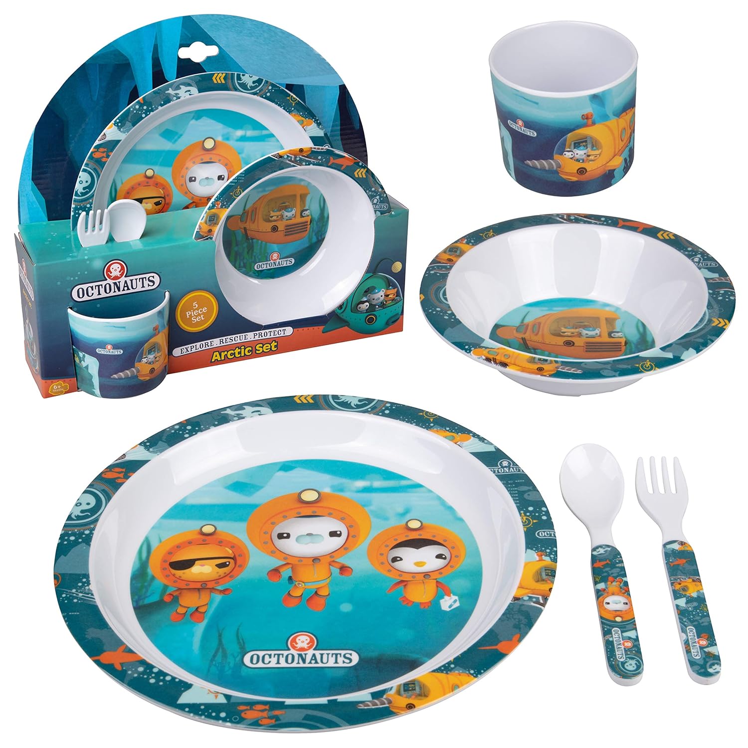 Amazon.com : Octonauts 5 Pc Mealtime Feeding Set for Kids and Toddlers ...