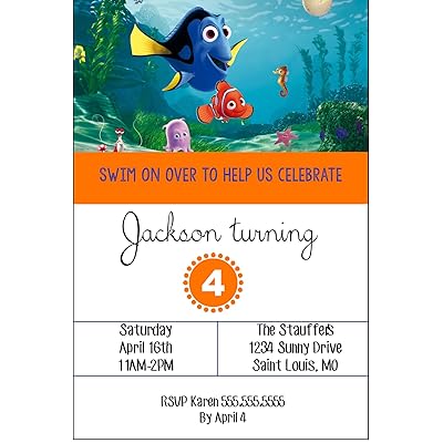Finding Nemo First Birthday Invitations