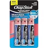 Amazon.com: ChapStick Moisturizer Cool Mint Lip Balm Tubes, SPF 15 and ...