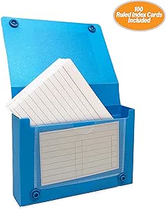 Amazon.com : Index Card Case, 4x6 Inch Index Card Holder, Fits Up to ...