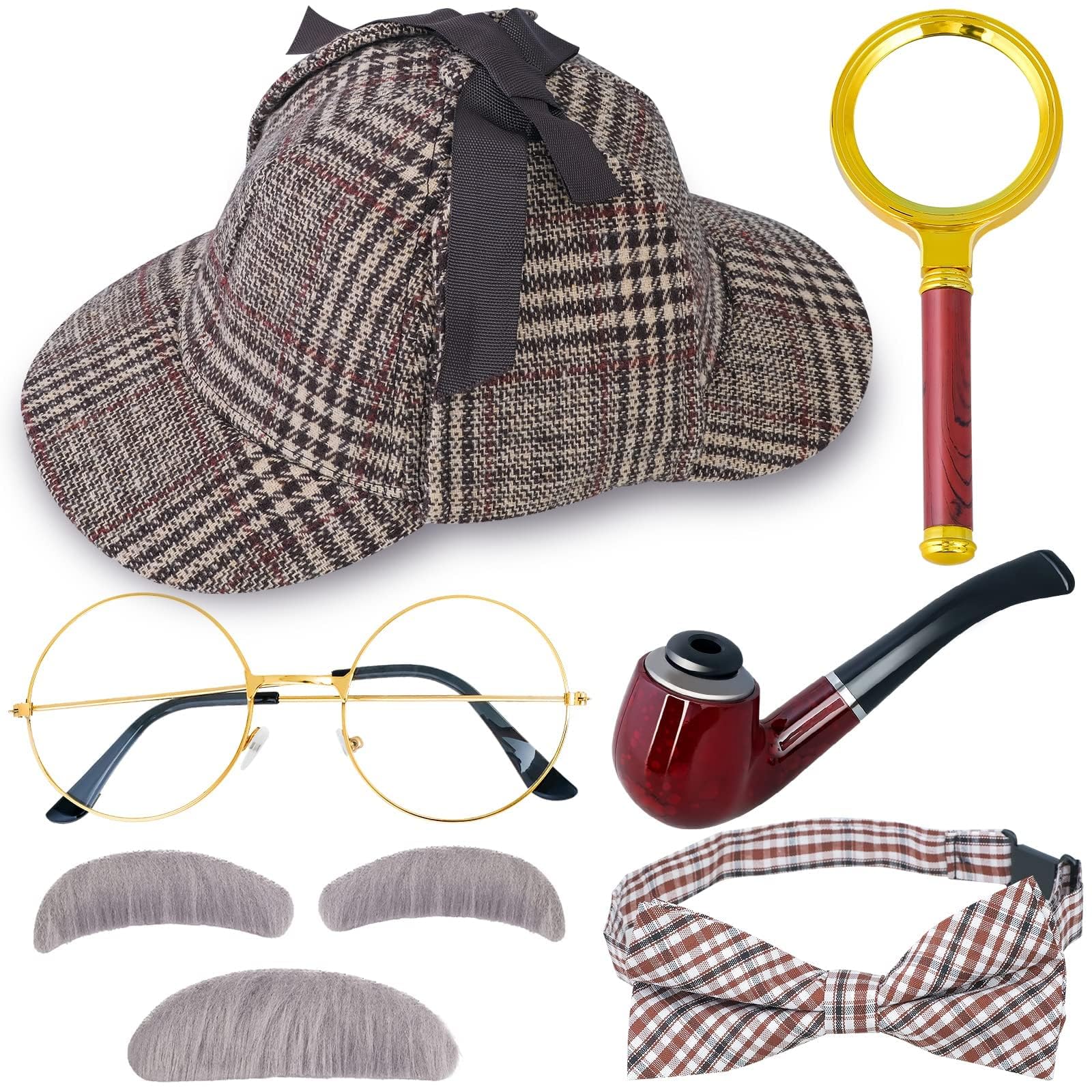 Mua Detective Costume Set Include Detective Hat Glasses Bow Tie ...