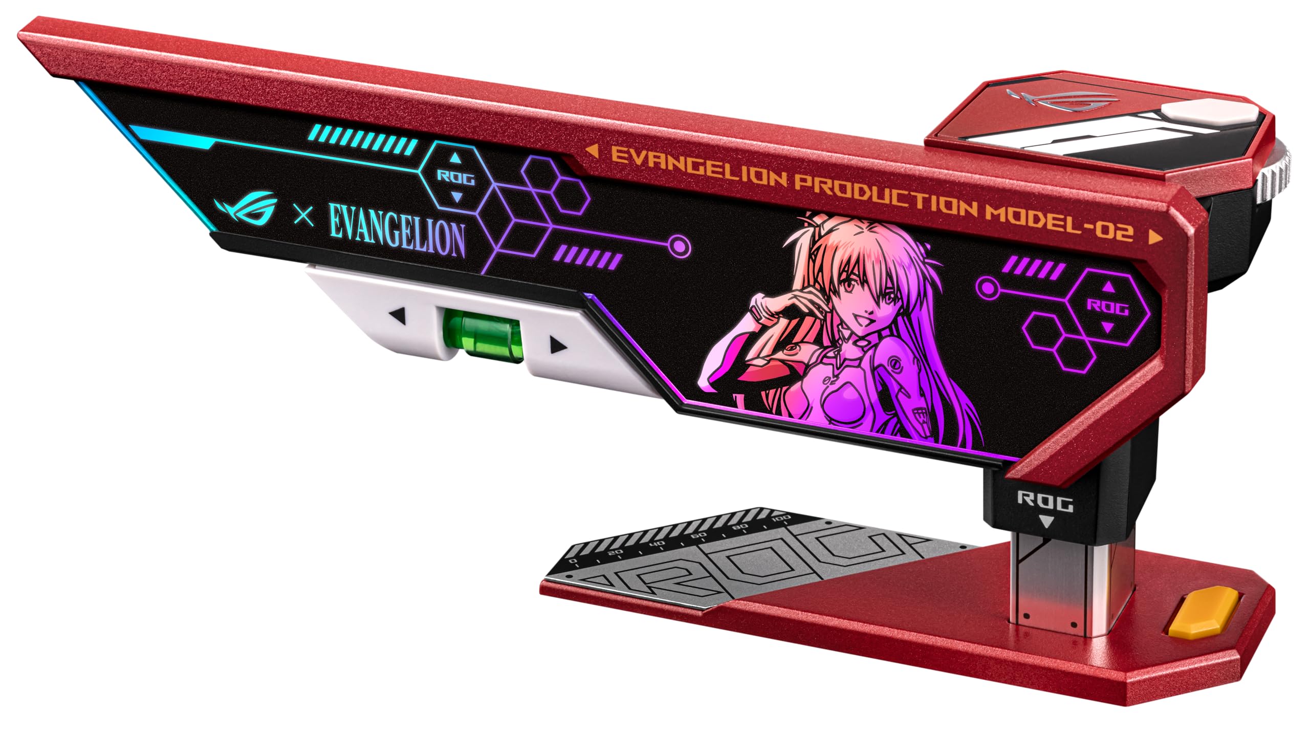 ASUS ROG Herculx EVA-02 Edition Graphics Card Holder (Tool-Free Design, Included Spirit Level ...