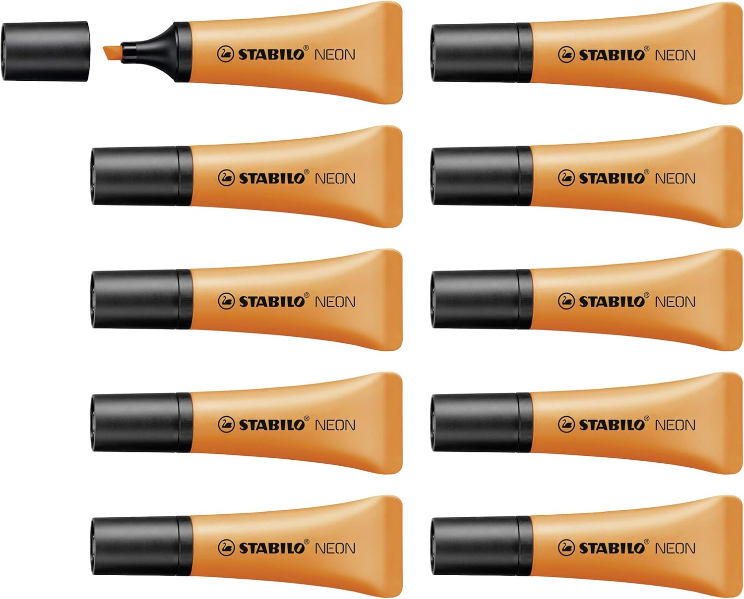 Highlighter - STABILO NEON Orange Box of 10: Amazon.co.uk: Office Products