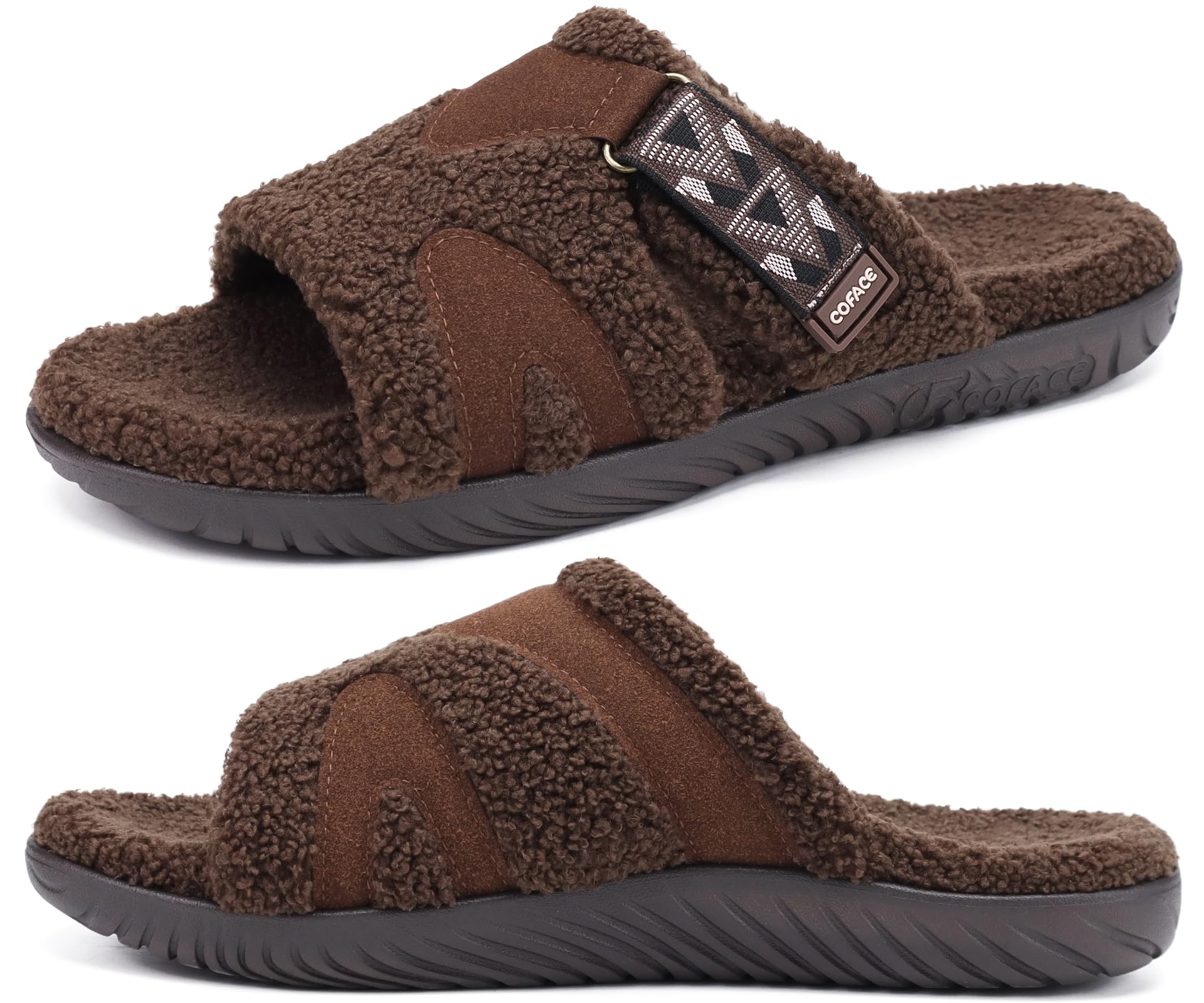 COFACE Mens Slippers 2024 Stocking Stuffers for Men Fuzzy Comfy Arch ...
