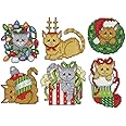 Amazon.com: Design Works Crafts Kittens Counted Cross Stitch Ornament ...